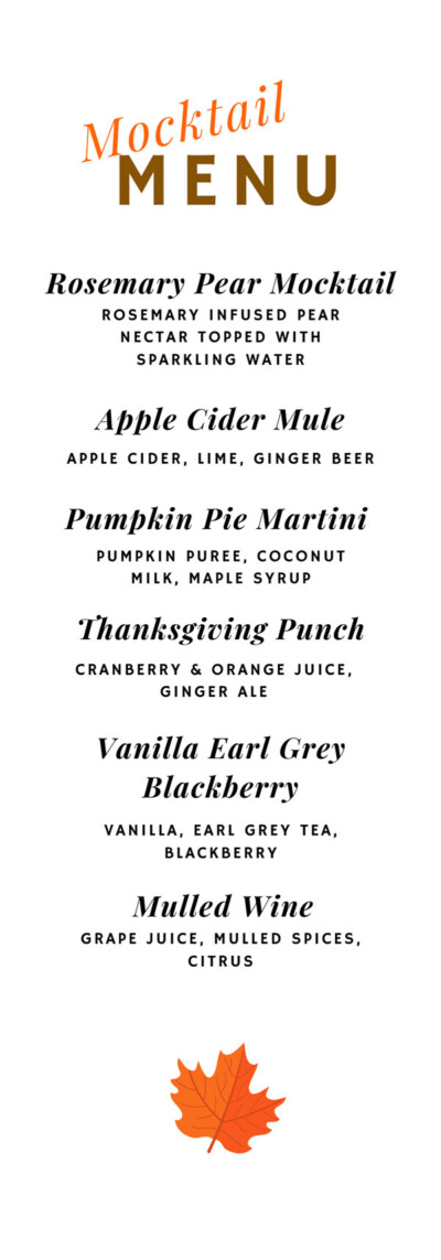 Menus - Fawn Lake Country Club