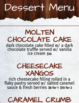 Dining Menus • Fawn Lake Country Club