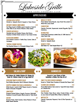 Dining Menus • Fawn Lake Country Club